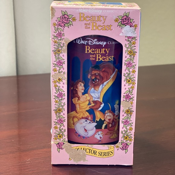 Disney | Dining | Vintage Disney Beauty And The Beast Drinking Glass ...
